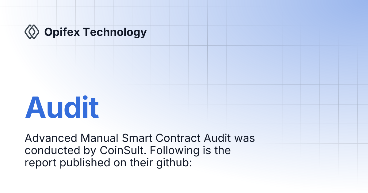 Audit | Opifex Technology
